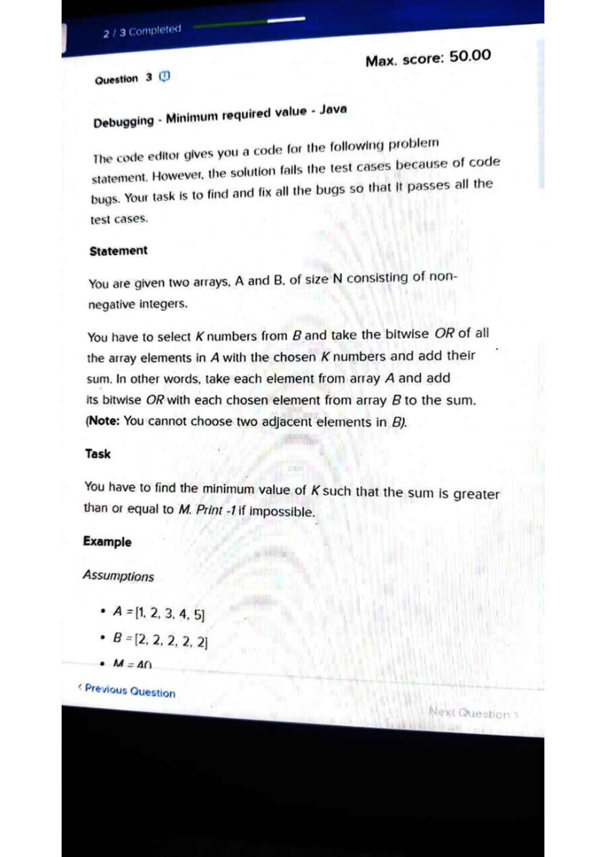Debugging Minimum Required Value in Java - DB20101 - Studocu