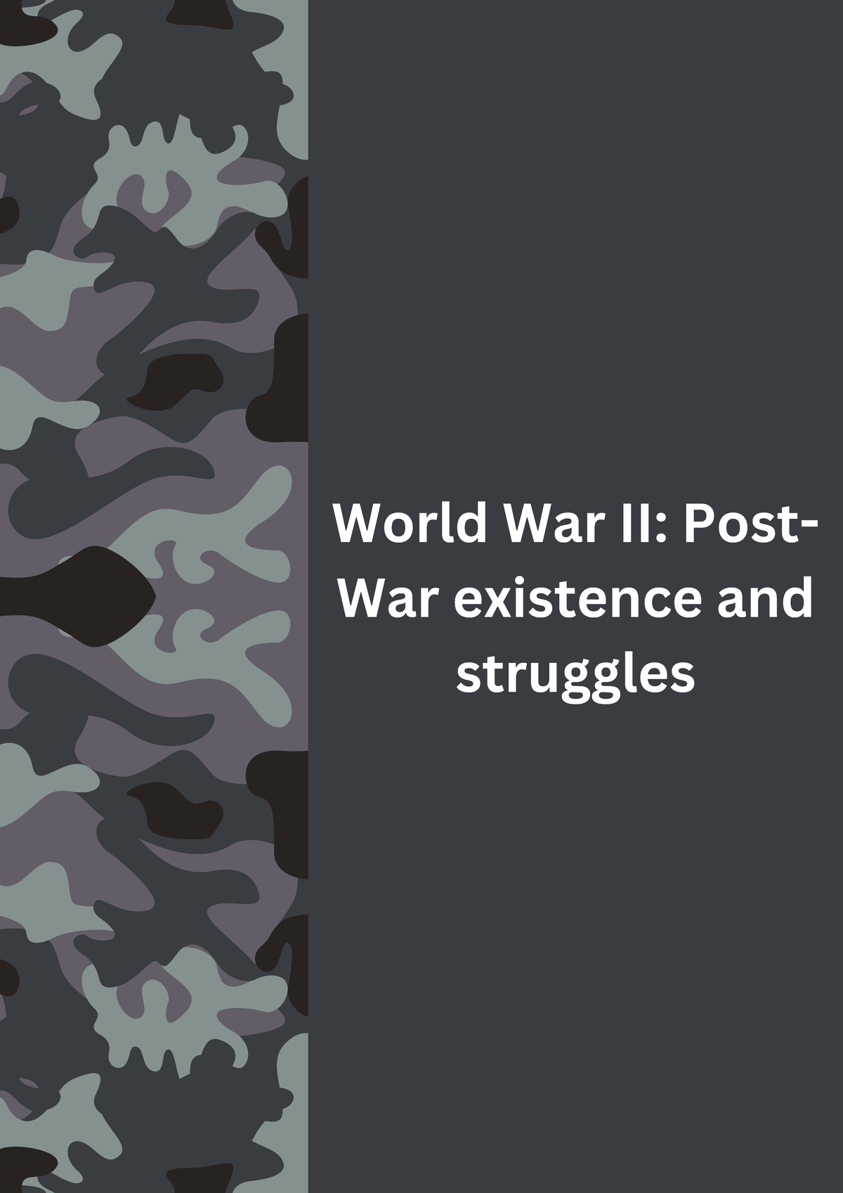 WWII - Post-War Challenges and Geopolitical Changes - Studocu