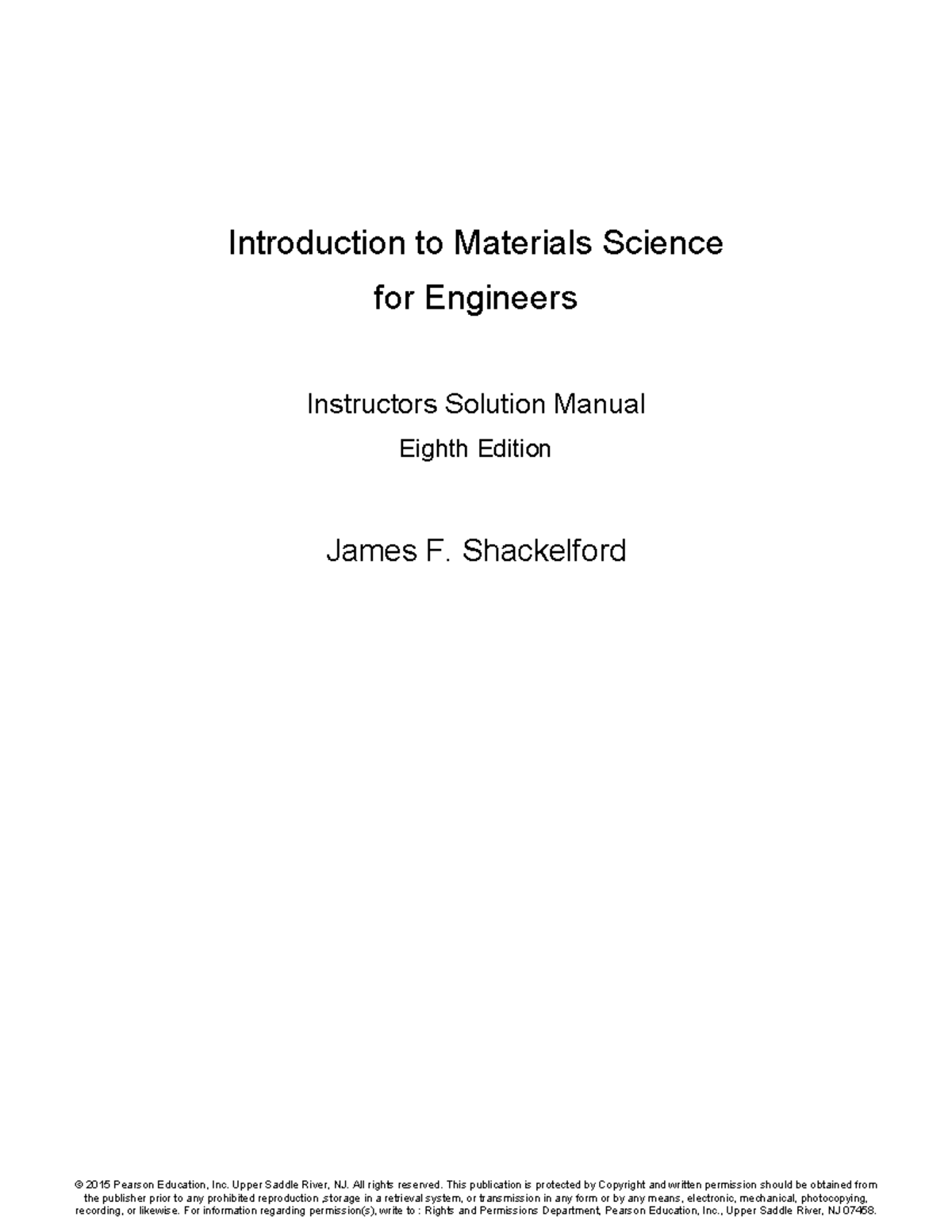 Introduction to Materials Science for Engineers 8th Edition Solutions ...