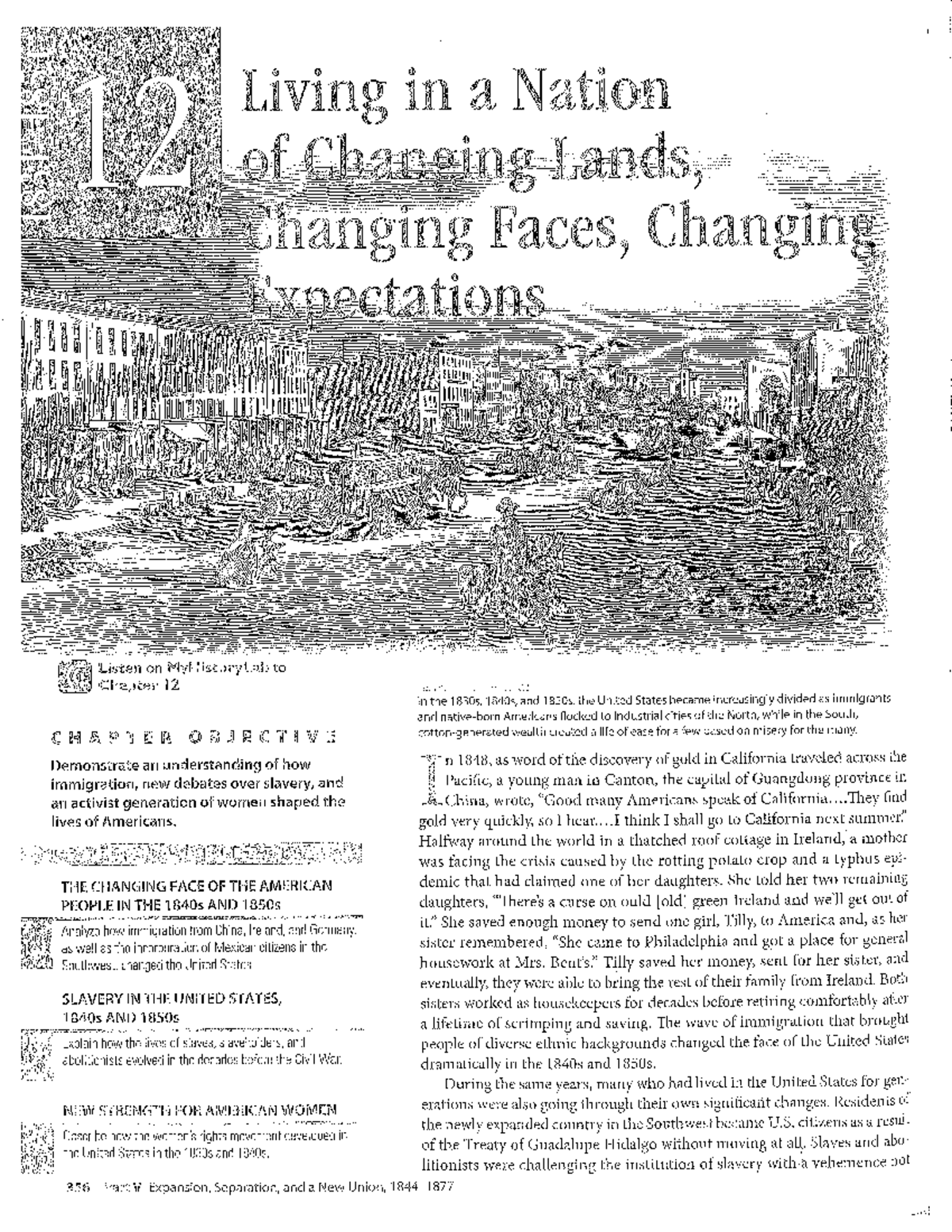 Chapter 12: The Changing Faces of America in the 1840s and 1850s - Studocu