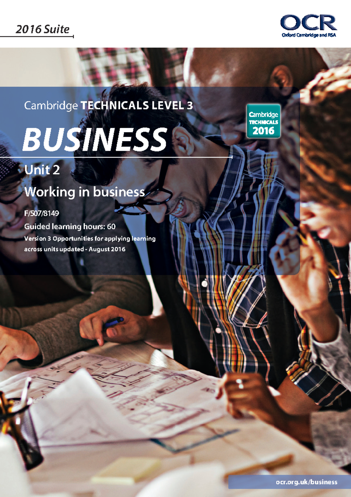 Unit 2 Working in Business - OCR Level 3 Business F/507 Specification ...