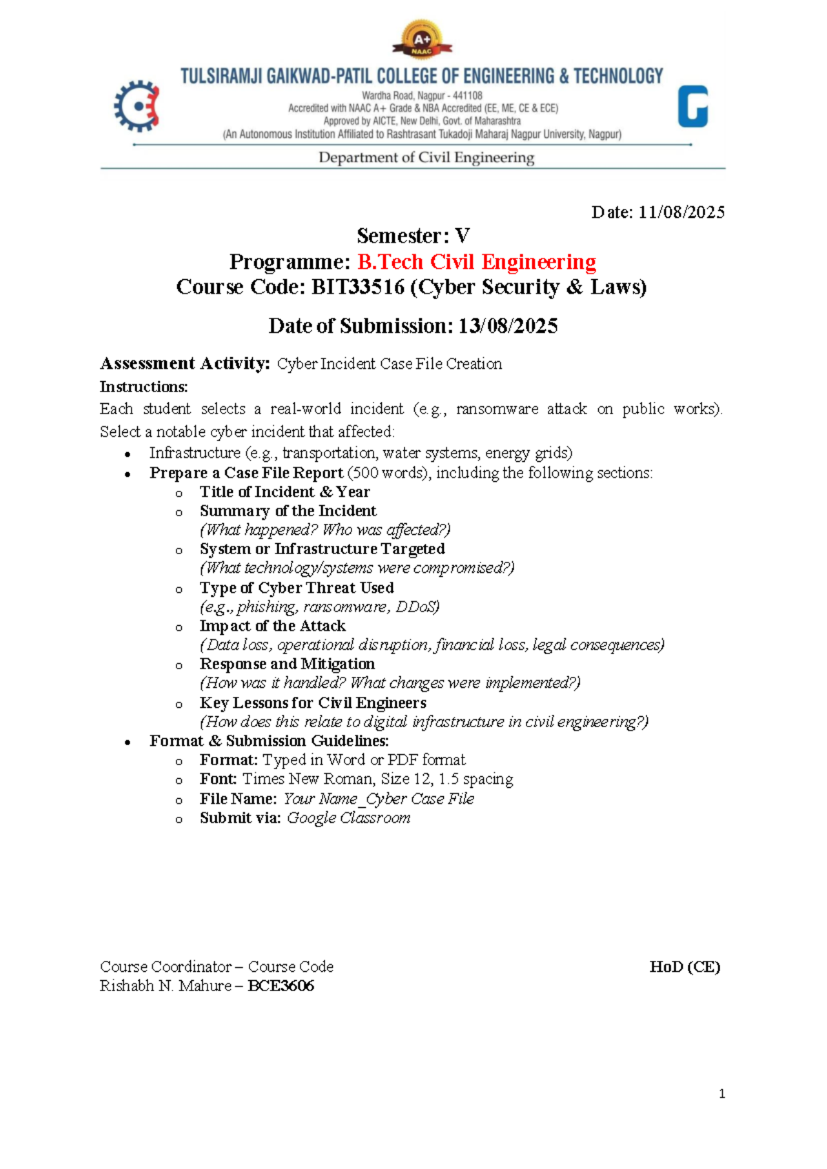 BIT33516 Cyber Incident Case File: Ransomware Attack Analysis - Studocu