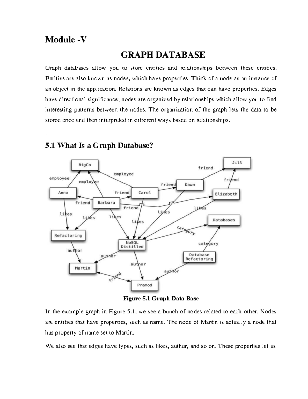 Module 5 - Understanding Graph Databases and Their Applications - Studocu