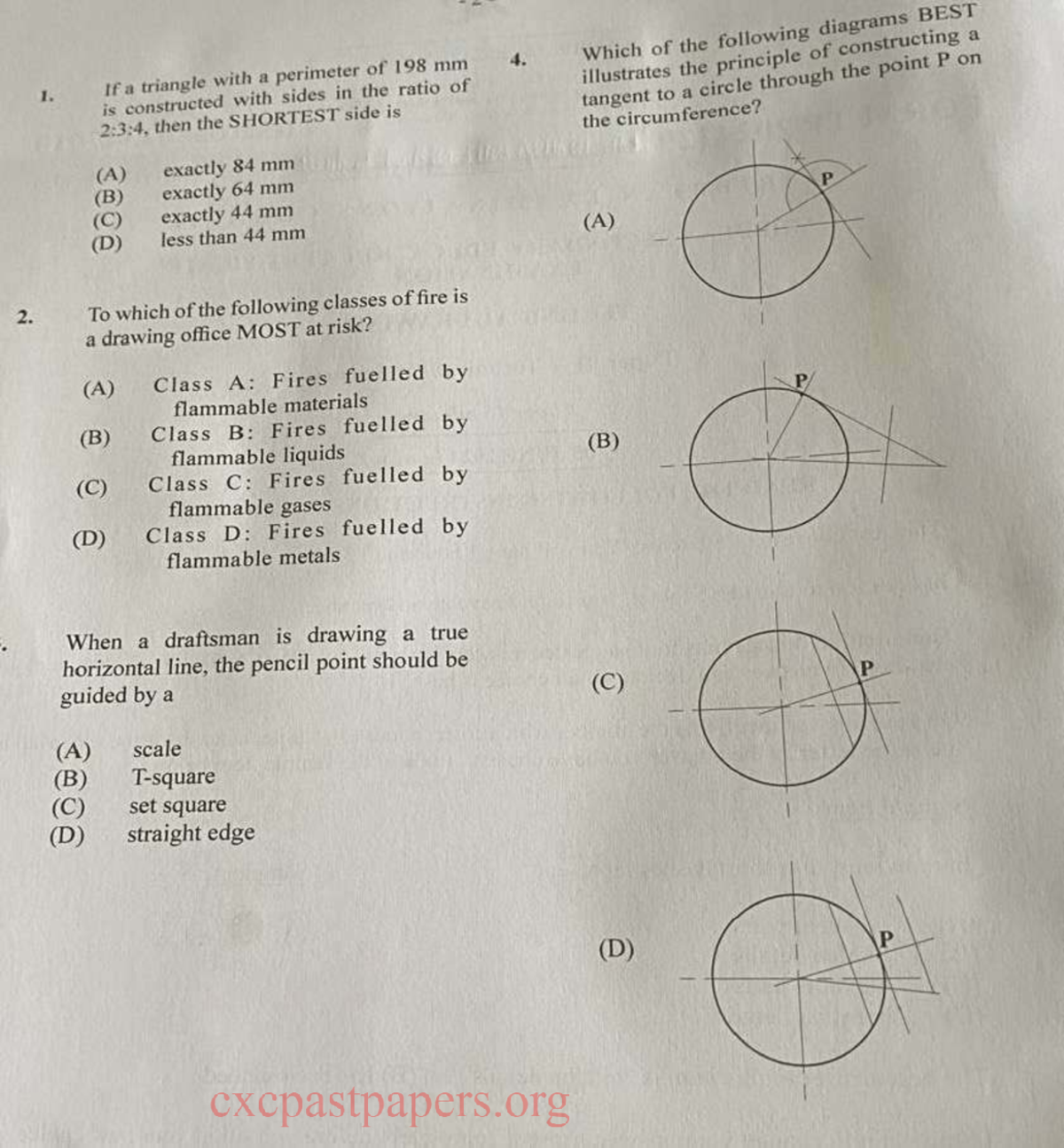 TD 2024 P1 - Diagrams and Constructions Exam Questions - Studocu