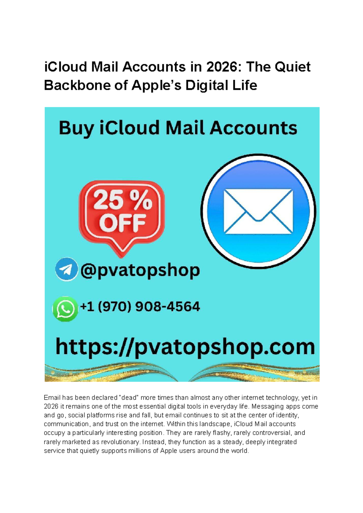 iCloud Mail Accounts in 2026: A Comprehensive Guide to Digital Identity ...