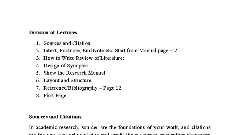 Sources and Citations: A Guide for Academic Research - Studocu