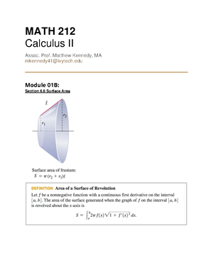 Calc 1 review for calc 2 - Important things to remember from Calc 1 as ...