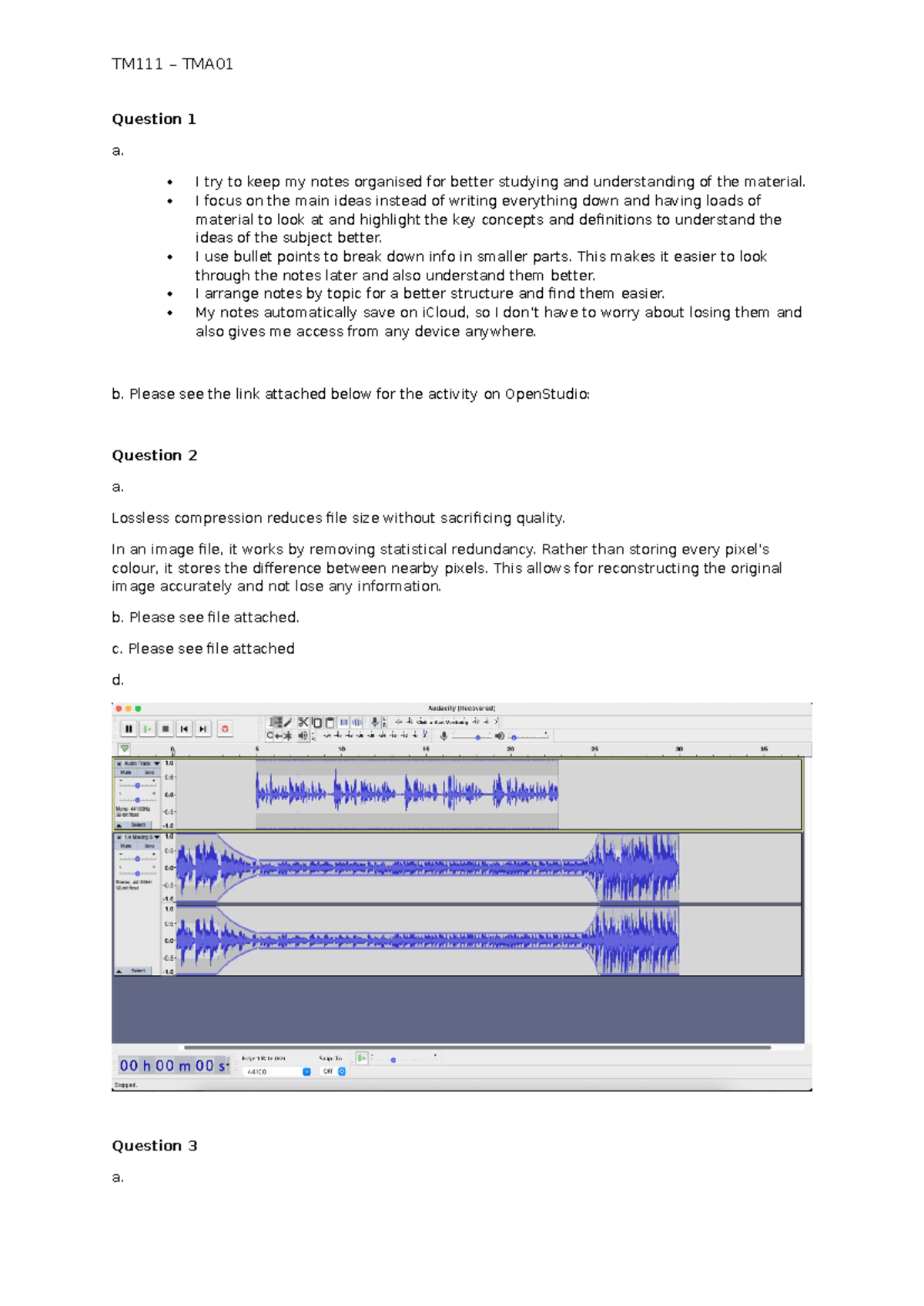 TM111 - TMA01: Key Concepts and Organized Notes Strategies - Studocu