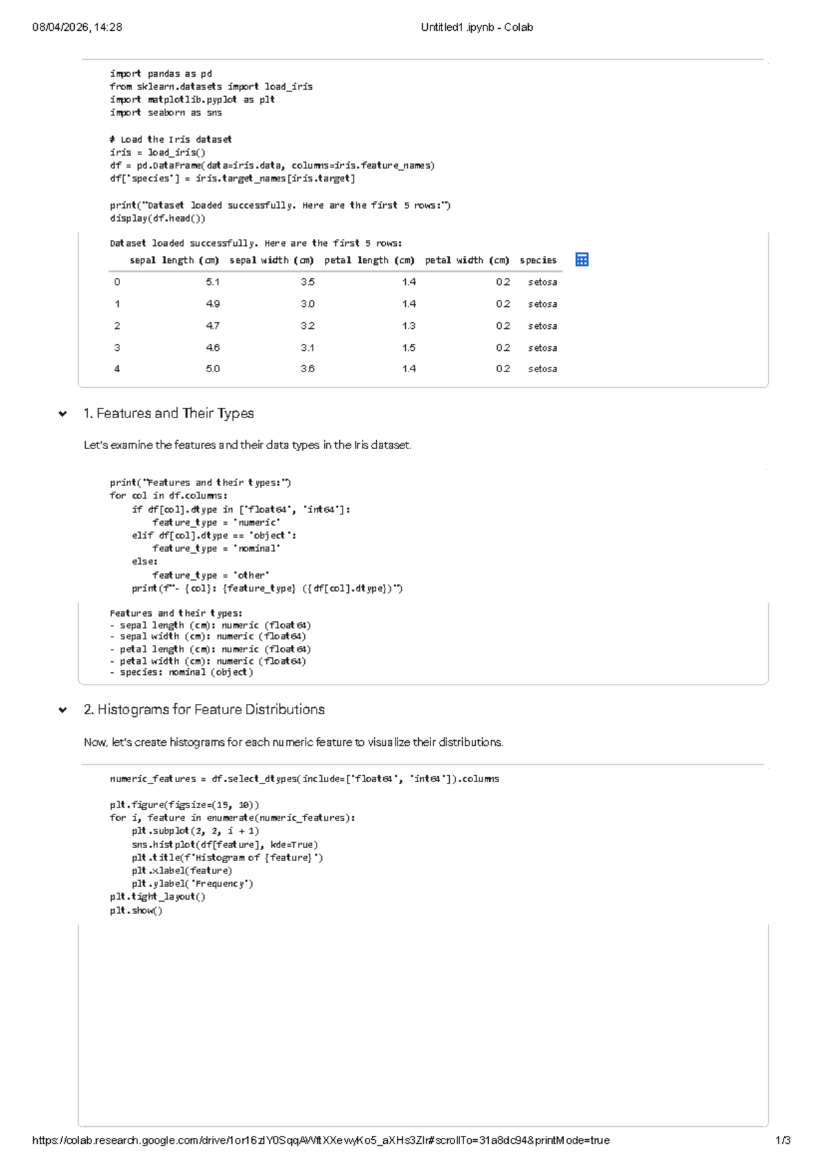 DSBDA 10: Iris Dataset Analysis with Visualizations - Studocu