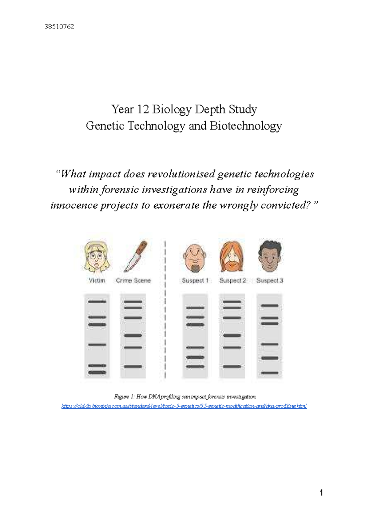 38510762 Year 12 Biology Depth Study: Impact of Genetic Tech on ...