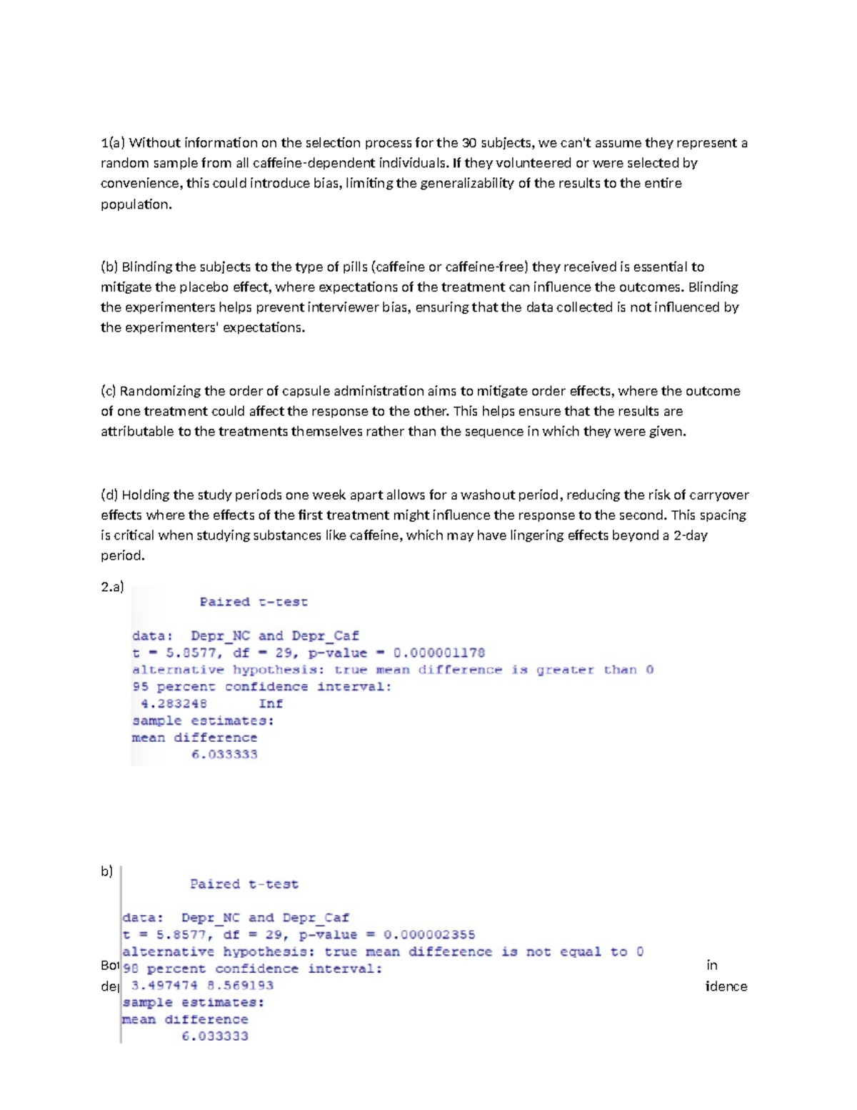 Lab4 complete - stat lab 4 - 1(a) Without information on the selection ...