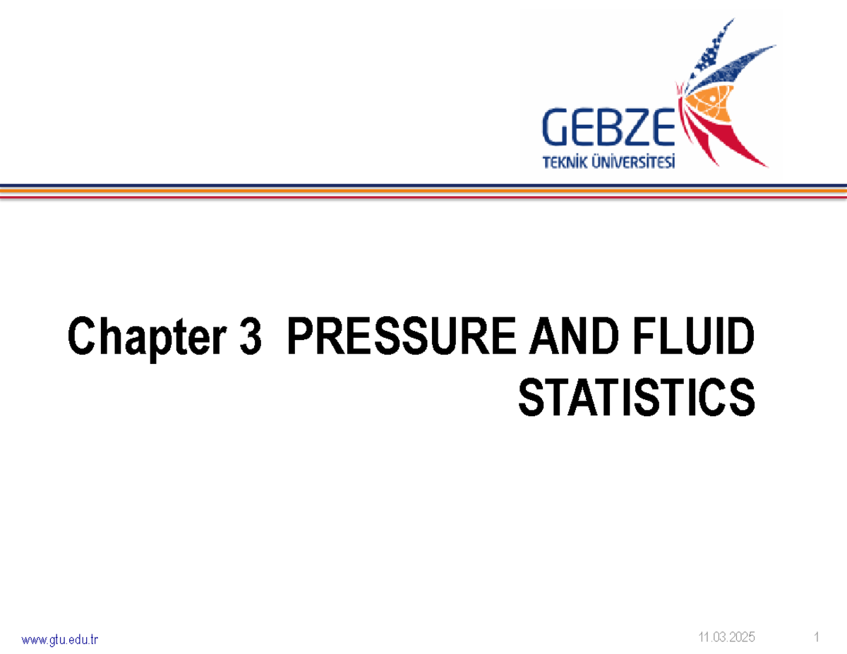 Fluid Statics: Analyzing Hydrostatic Forces on Surfaces in Engineering - Chapter 3 PRESSURE AND ...