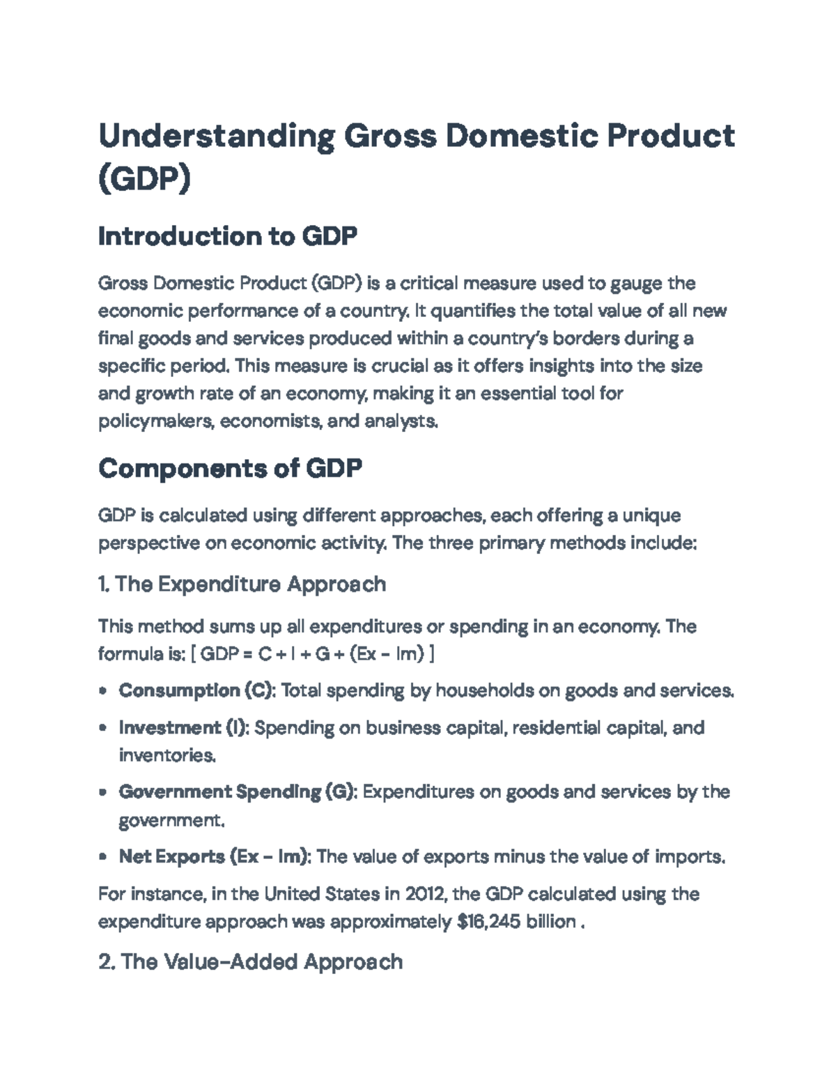 Understanding Gross Domestic Product (GDP): Key Concepts and ...