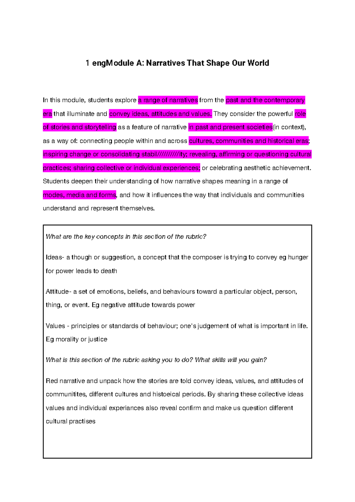 Year 11 English Notes on Narrative Analysis and Contextual Themes - Studocu