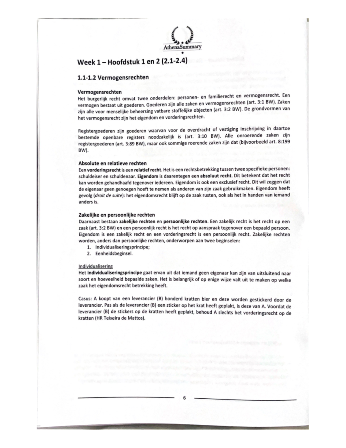 Athena Summary - Key Points and Insights - Studeersnel