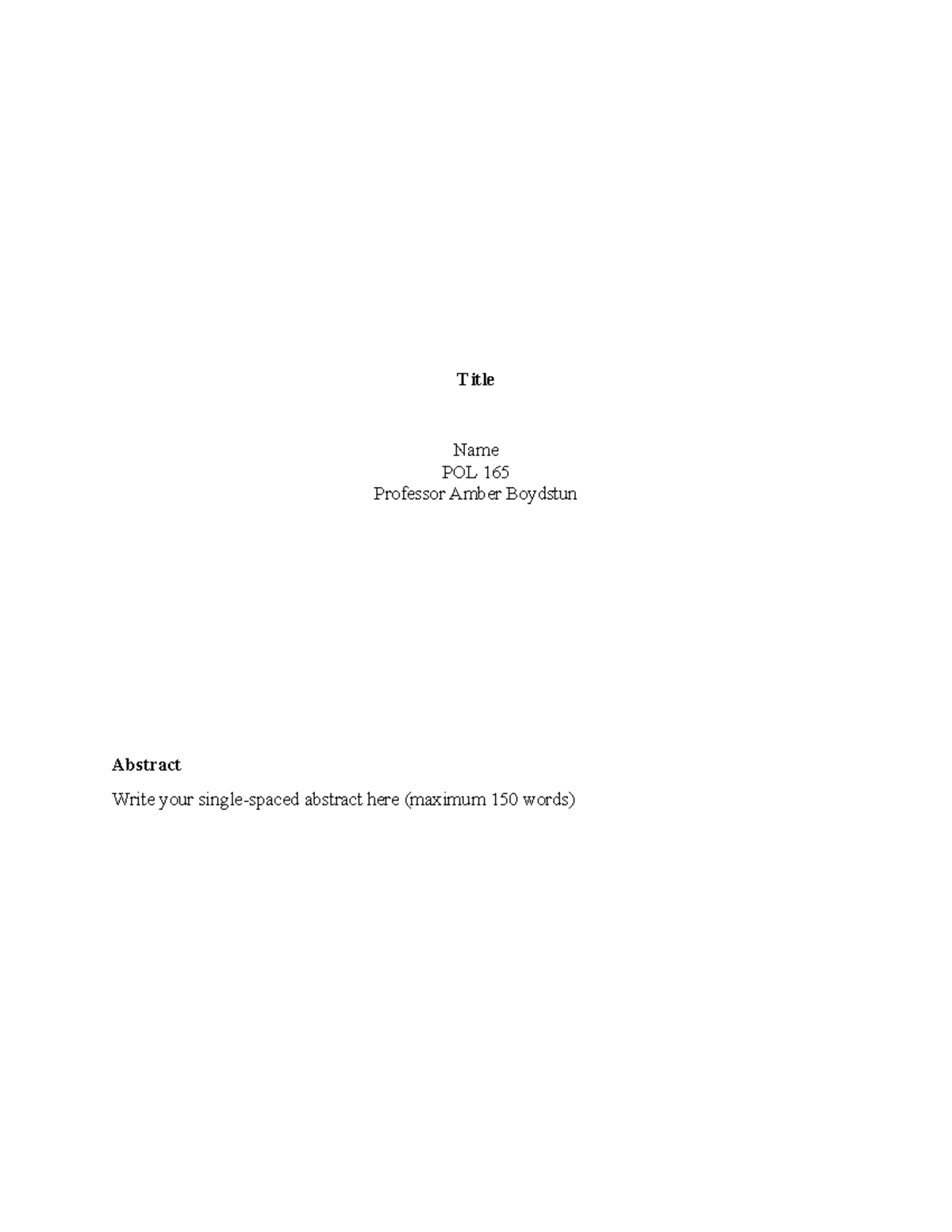 POL 165 Report Template: Media Analysis Project - Studocu