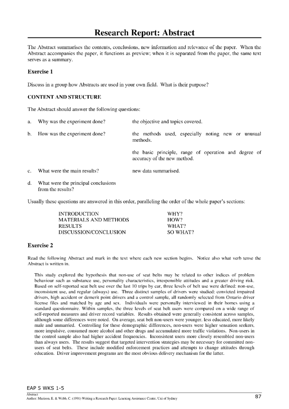 Research Report Abstract - EAP5-3 - Studocu