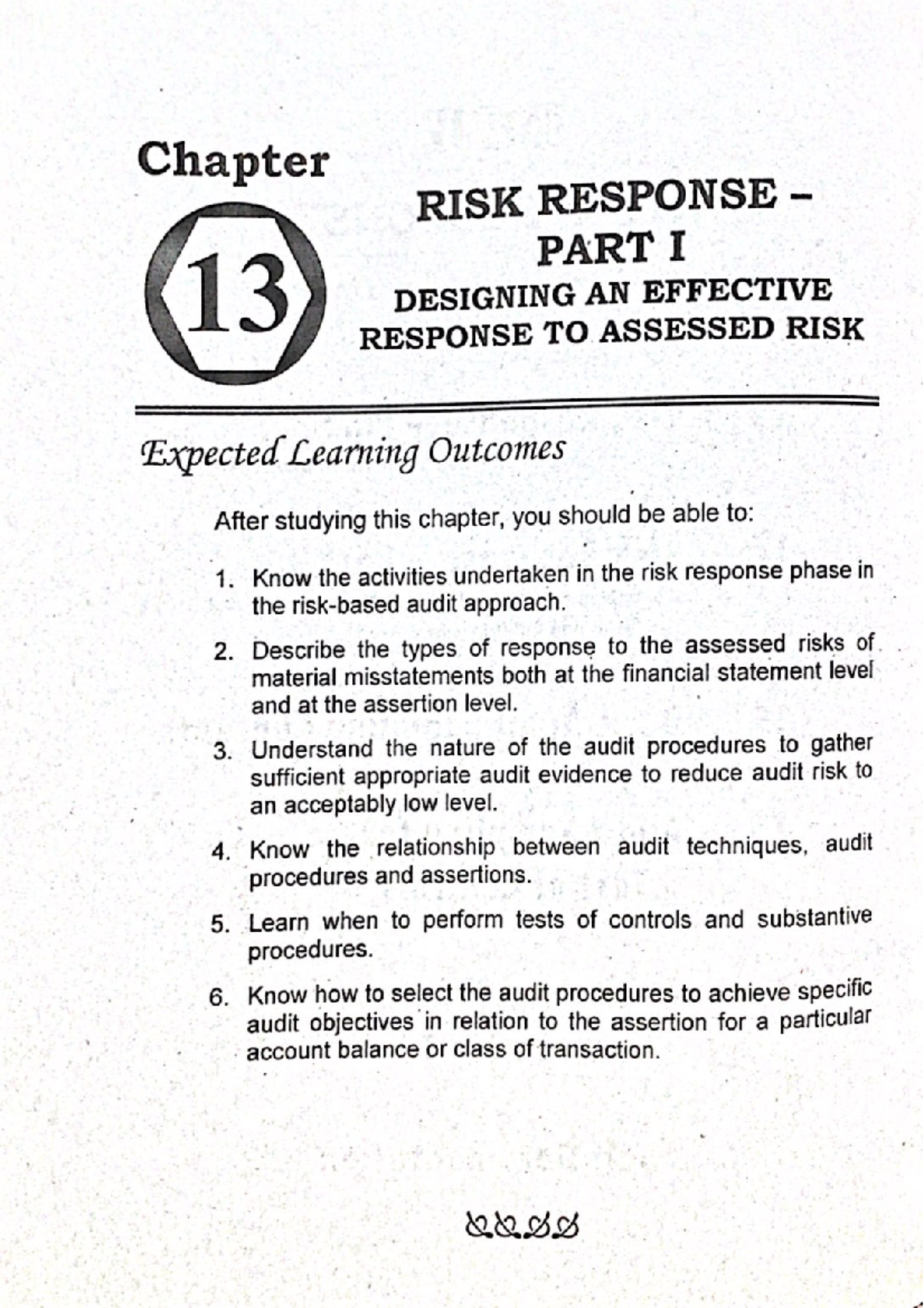 Chapter 13: Designing Effective Risk Responses in Auditing - Studocu