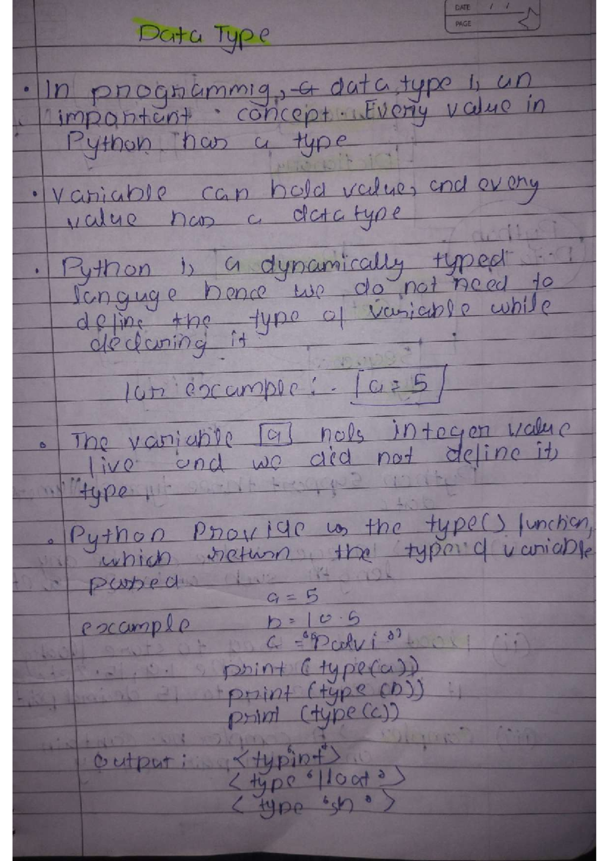 Python Notes: Understanding Data Types, Functions, and File Handling ...