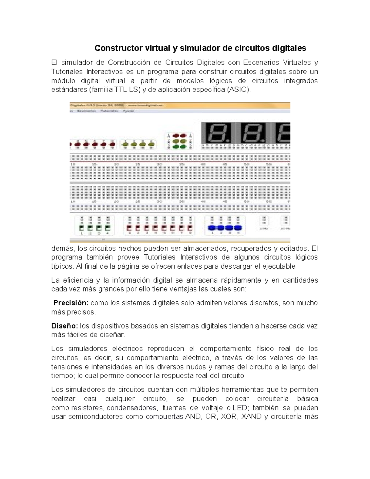 Constructor Virtual y Simulador de Circuitos Digitales: Guía Completa - Studocu