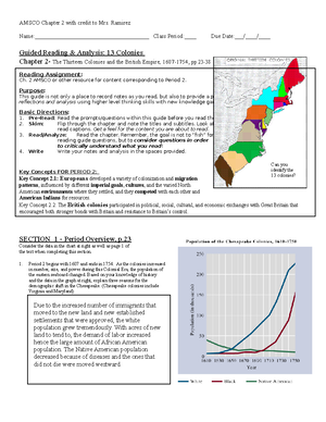 Amsco chapter 6 reading guide - THIS IS A TRADITIONAL & OPTIONAL ASSIGNMENT... IT MUST BE - Studocu