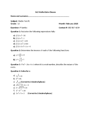 Grade 9 Factorisation Notes - Comprehensive Study Guide by Prince Sambo ...