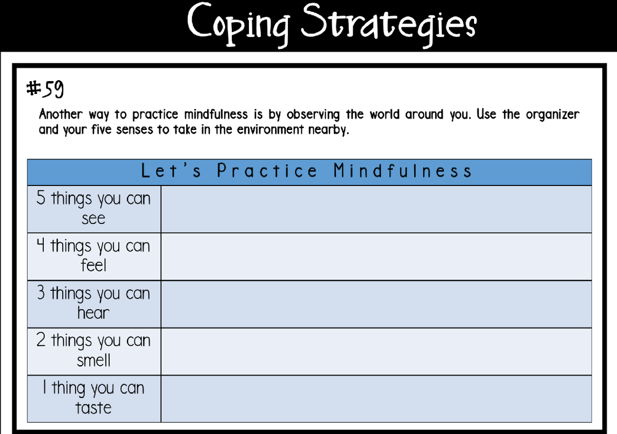 Mindfulness Techniques: SEL #59 Coping Strategies and Practices - Studocu
