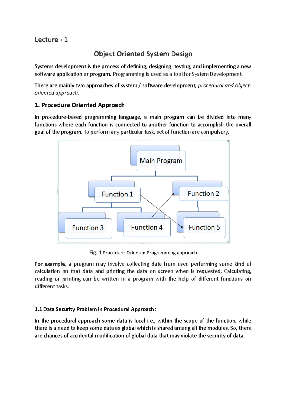 OOPS with Java U1 - Important Notes for 2nd Year Students - Studocu