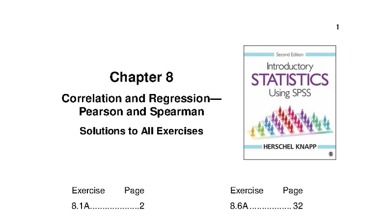 Week 11 Homework Solution - Correlation and Regression— Pearson and ...