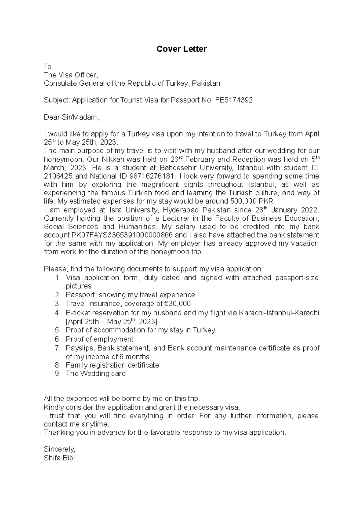 Management Visa Application Notes for Turkey Travel - Studocu