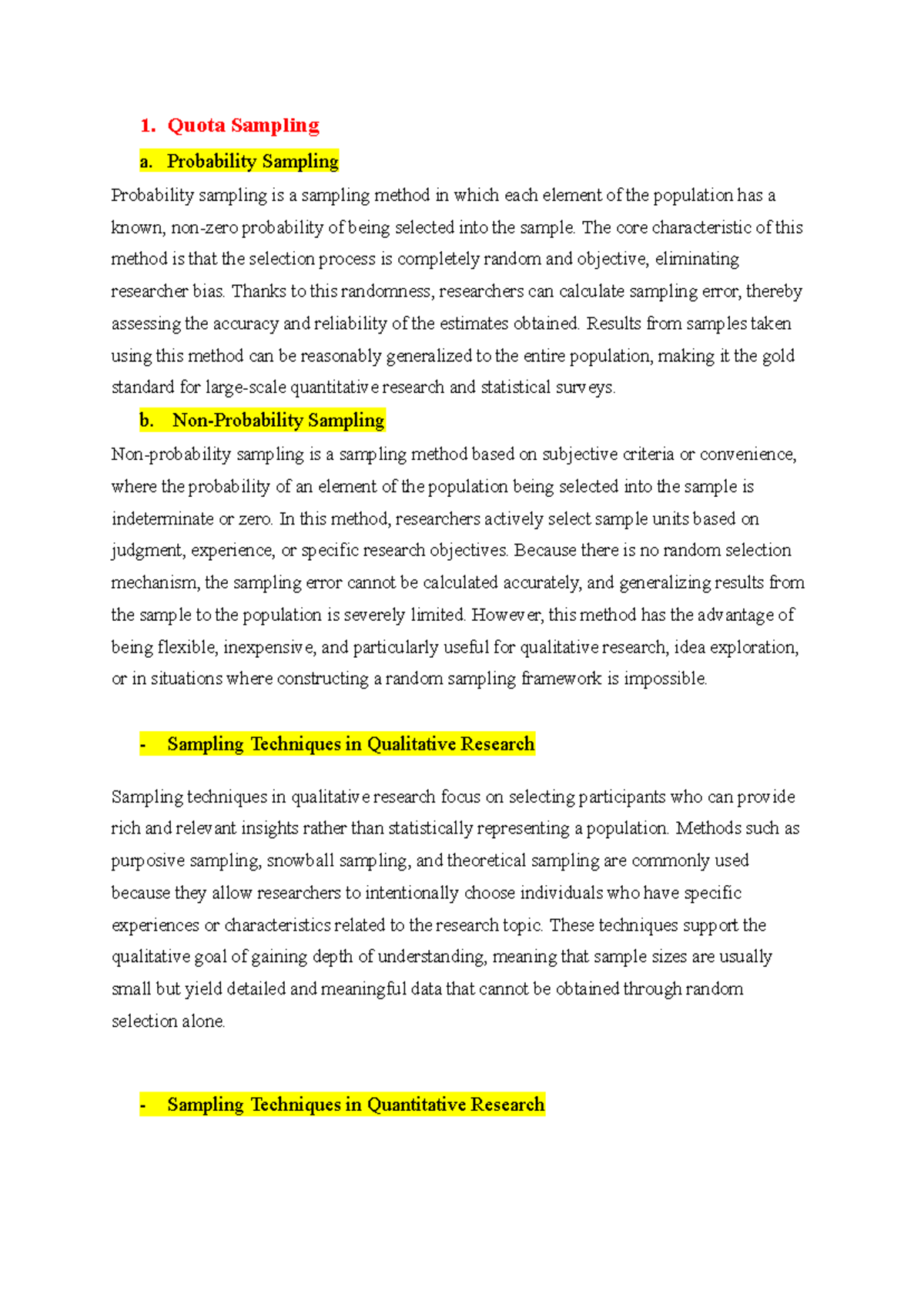 BRM 4 - Sampling Techniques in Qualitative and Quantitative Research ...