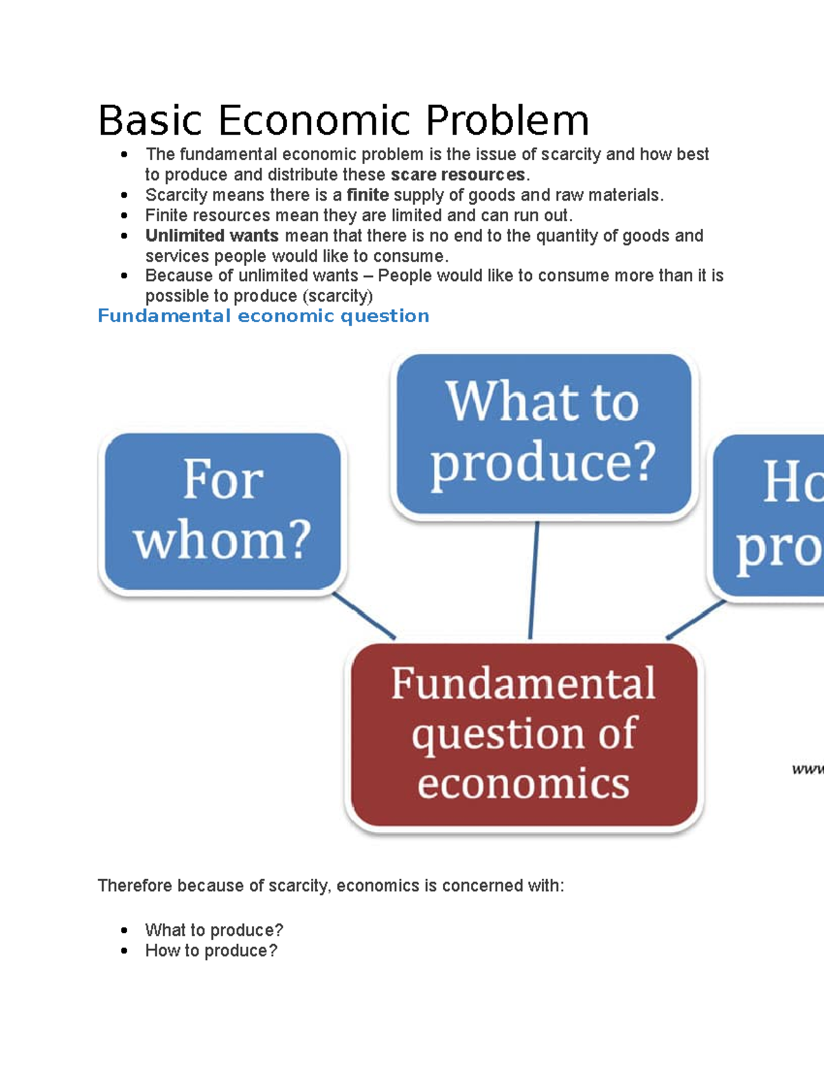 Economic 101: Understanding the Basic Economic Problem and Scarcity ...