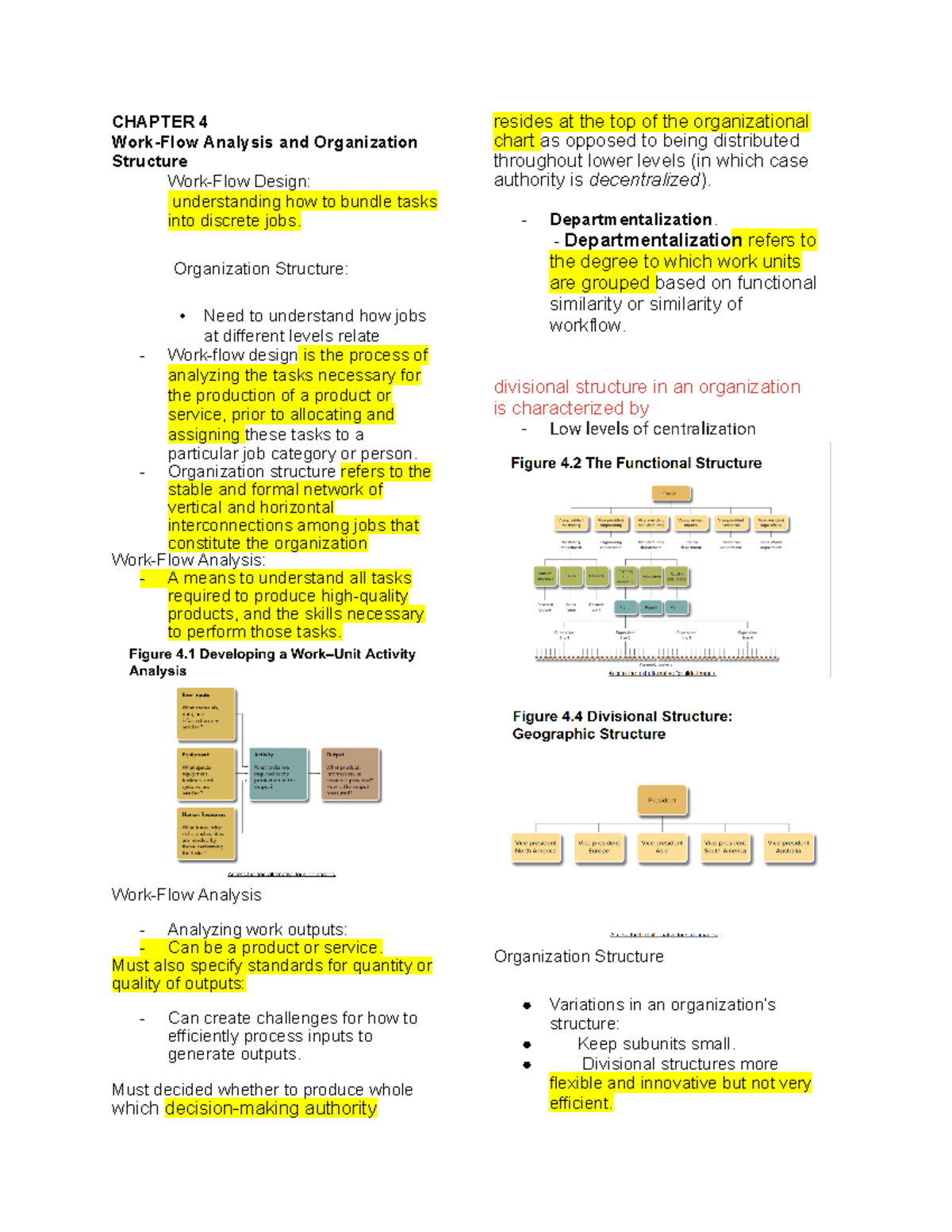 HRM Midterms - Reviewer - CHAPTER 4 Work-Flow Analysis and Organization ...