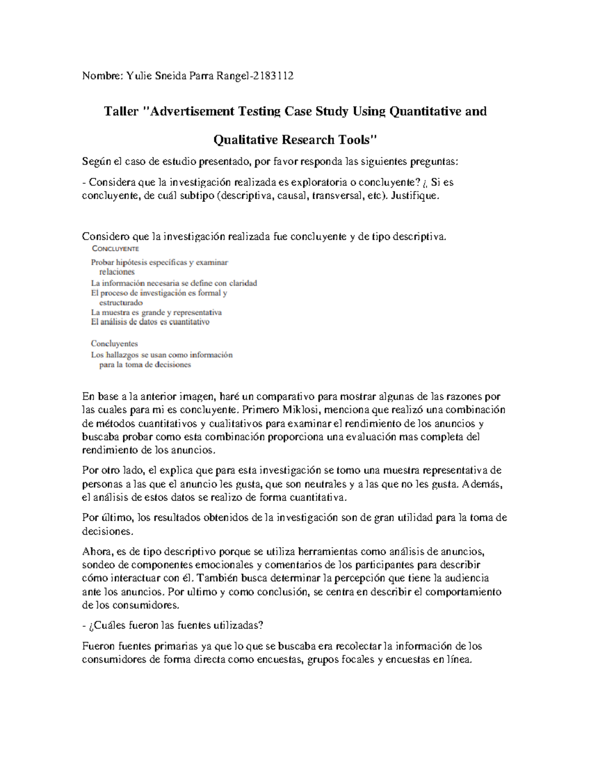 Advertisement Testing Case Study Using Quantitative And Qualitative