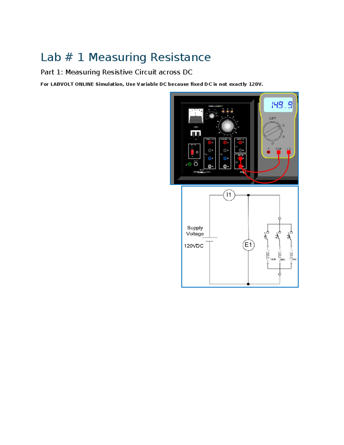 LAB Guide EET-226 Electric Power Generation Distributions - Lab # 1 ...