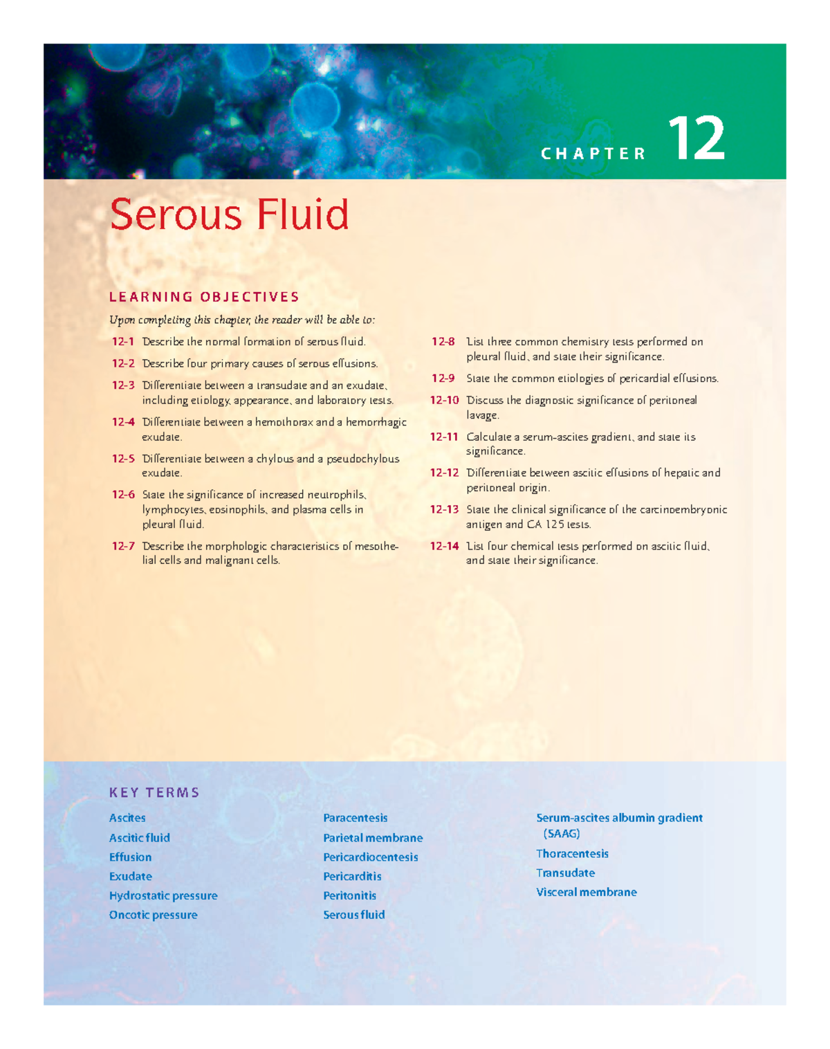 Chapter 12: Understanding Serous Fluid and Its Clinical Significance ...