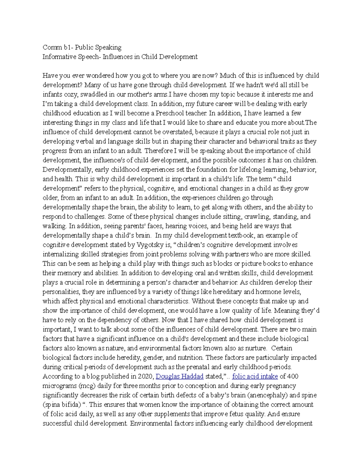 Informative Speech - Comm b1- Public Speaking Informative Speech ...