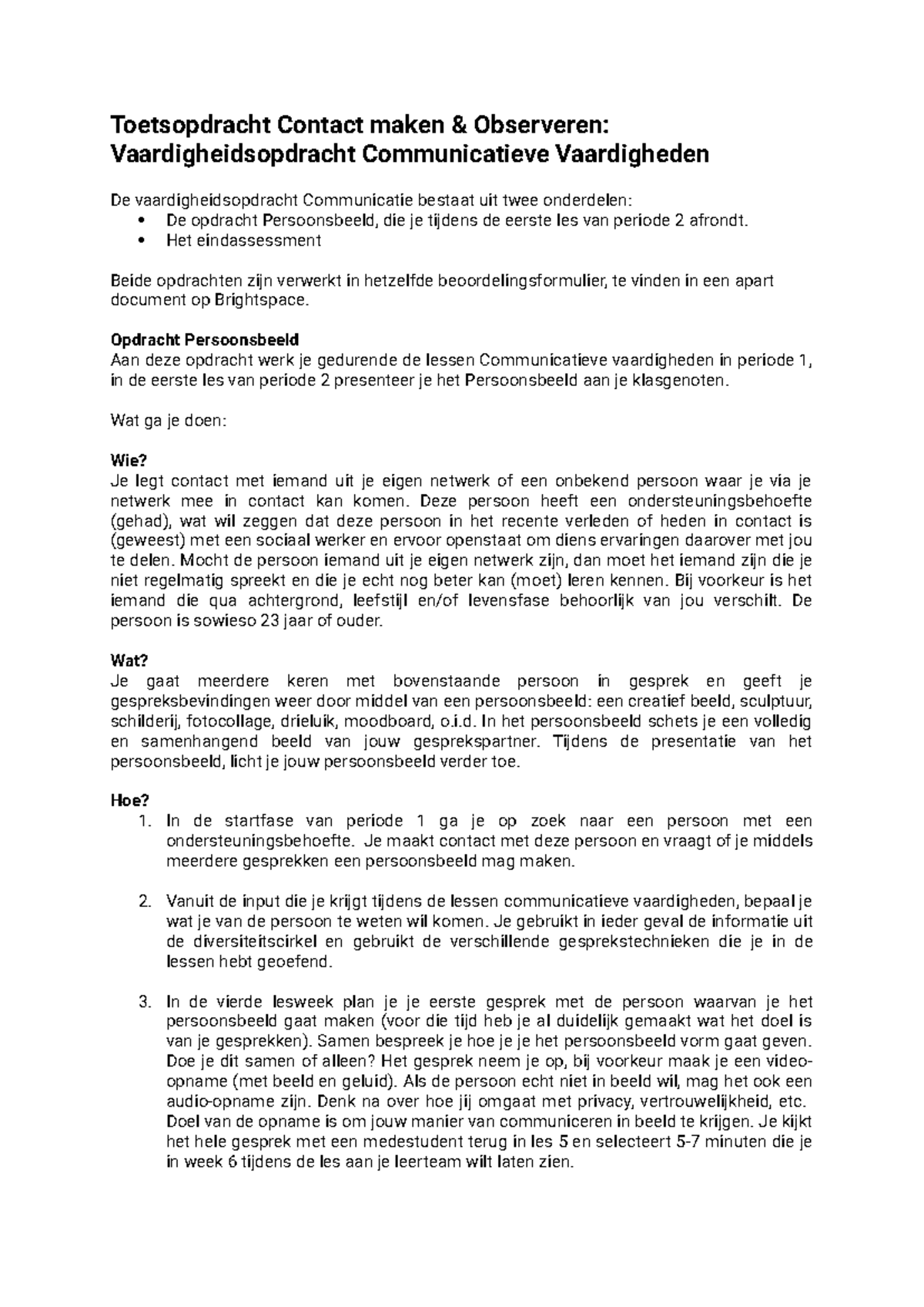 Toetsopdracht A2: Vaardigheden in Communicatie en Persoonsbeeld - Studeersnel