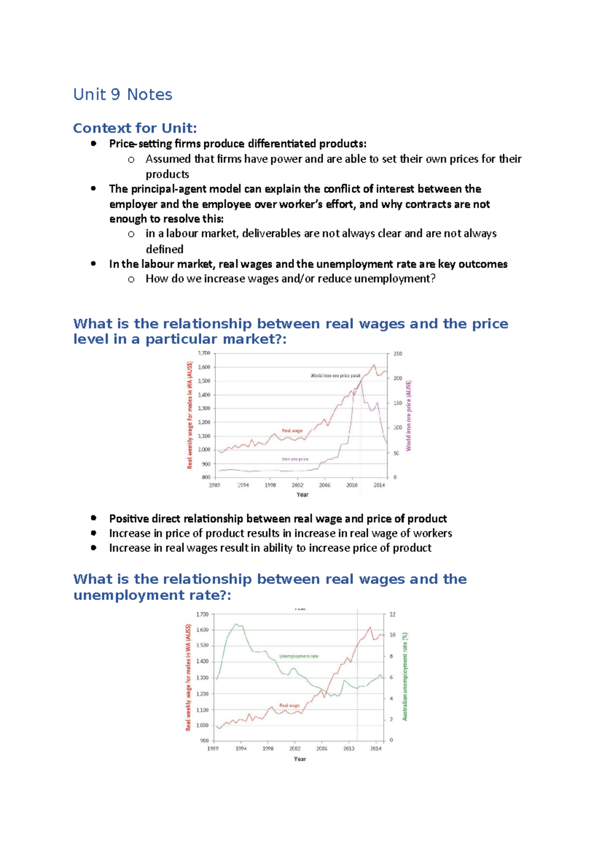 Unit 9 Notes - Unit 9 Notes Context for Unit: Price-setting firms ...
