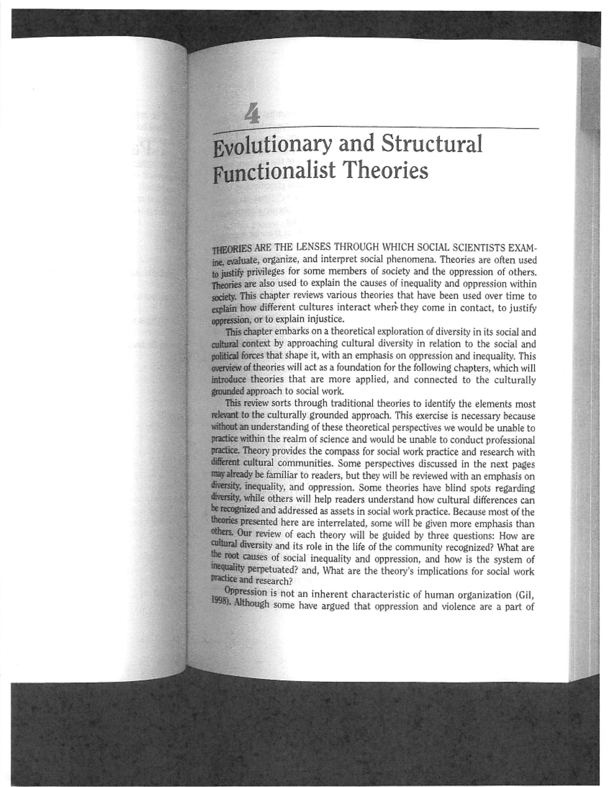 Evolutionary and Structural Functionalist Theories: A Social Work Perspective - Studocu