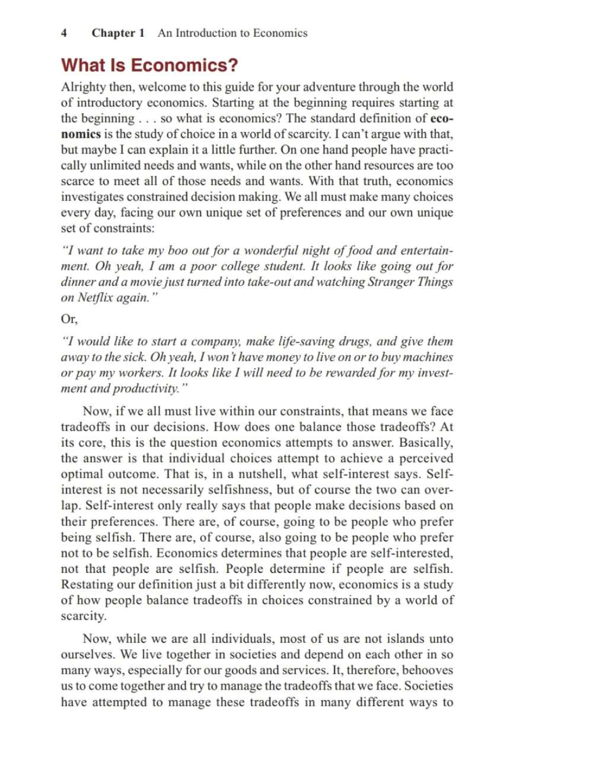 ECON 101: Chapter 1 - Intro to Economics: Choices & Scarcity - Studocu