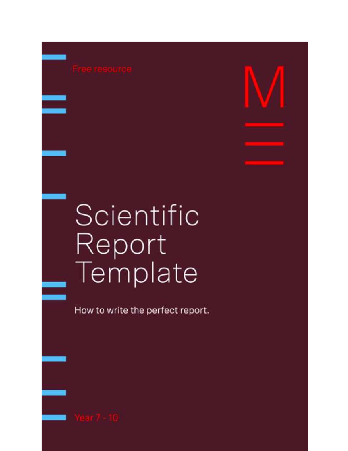 Year 7 M Scientific Report Template: Writing the Perfect Report - Studocu