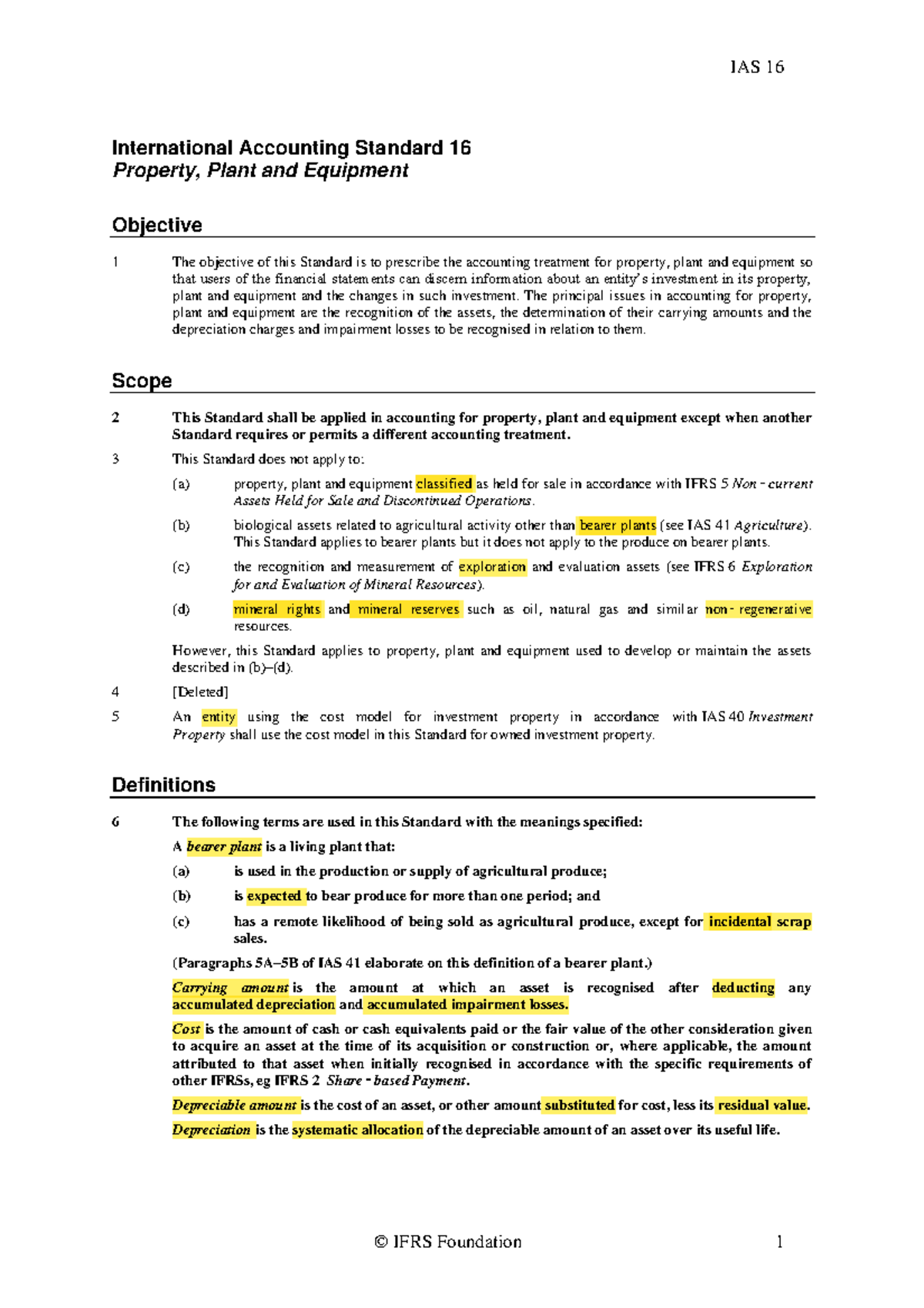 IAS 16 - International Accounting Standard on Property, Plant and ...