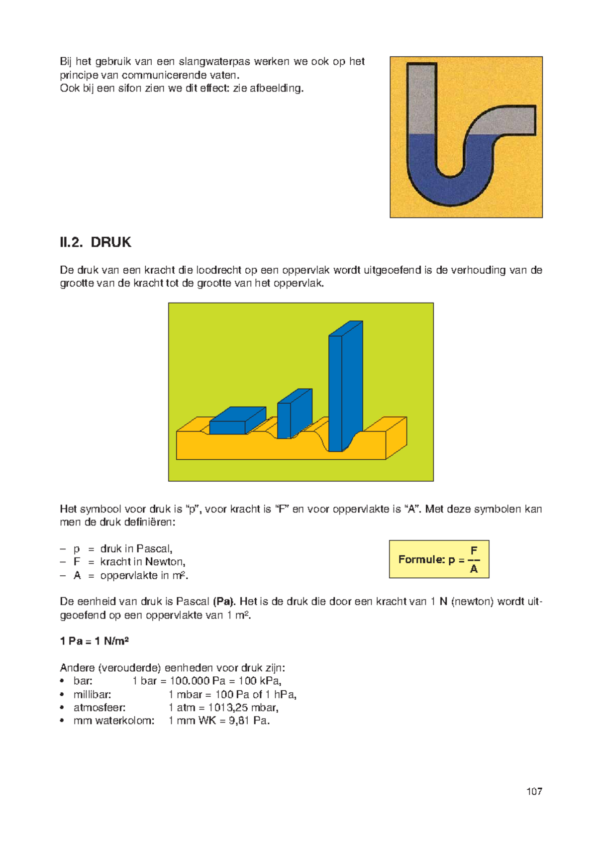 Nieuwe titel: SI 6.2 Hfdst 08 Fysica - Druk en Statische Druk Formules ...