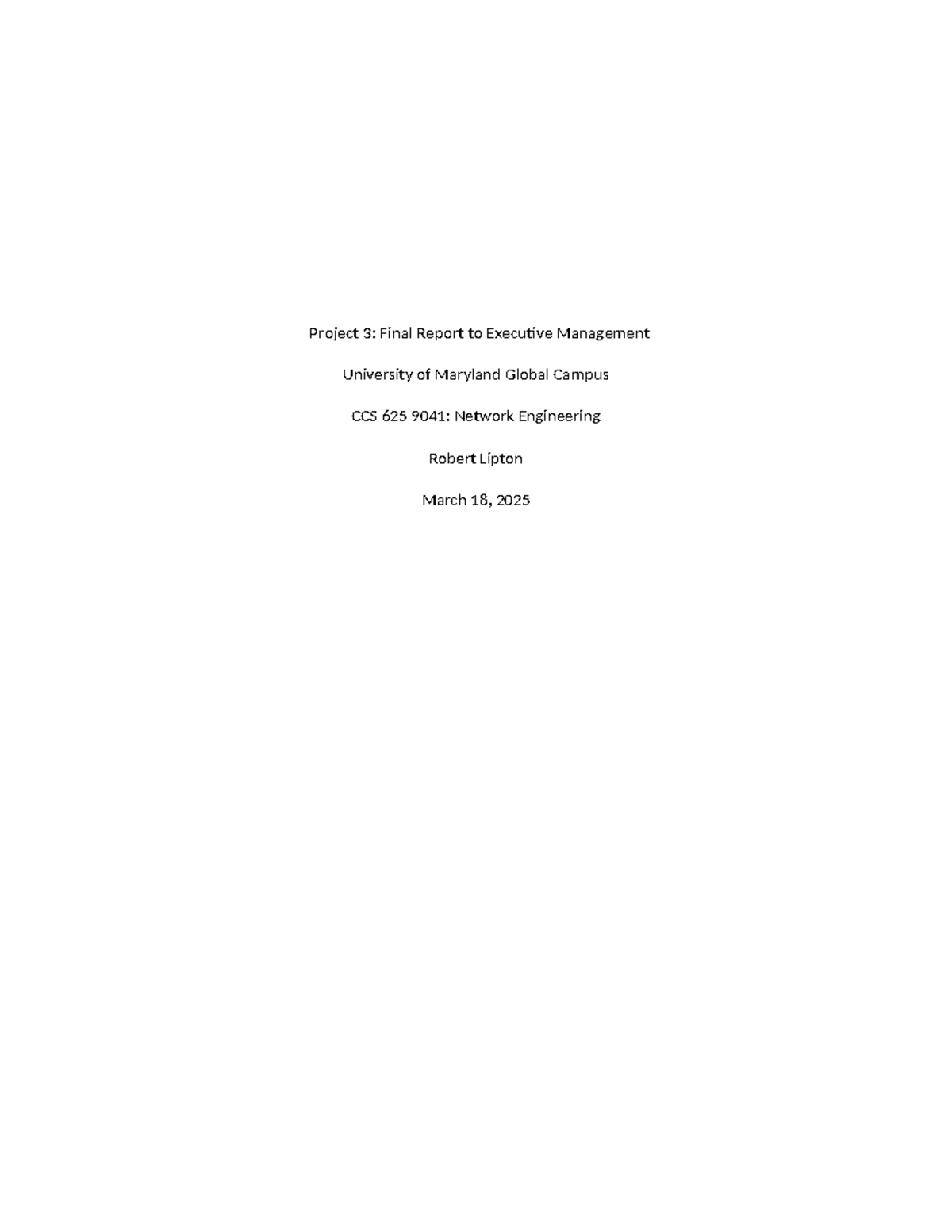 Project 3 Final Report - APA Format Graded A - Project 3: Final Report ...
