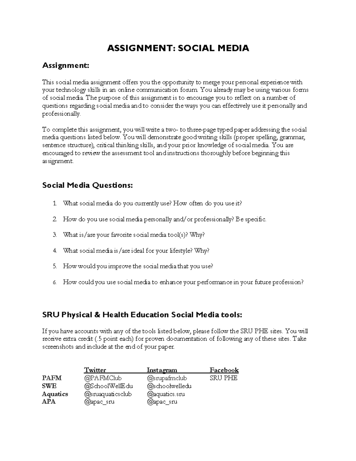 Social Media Assignment #9: Reflecting on Personal & Professional Use ...