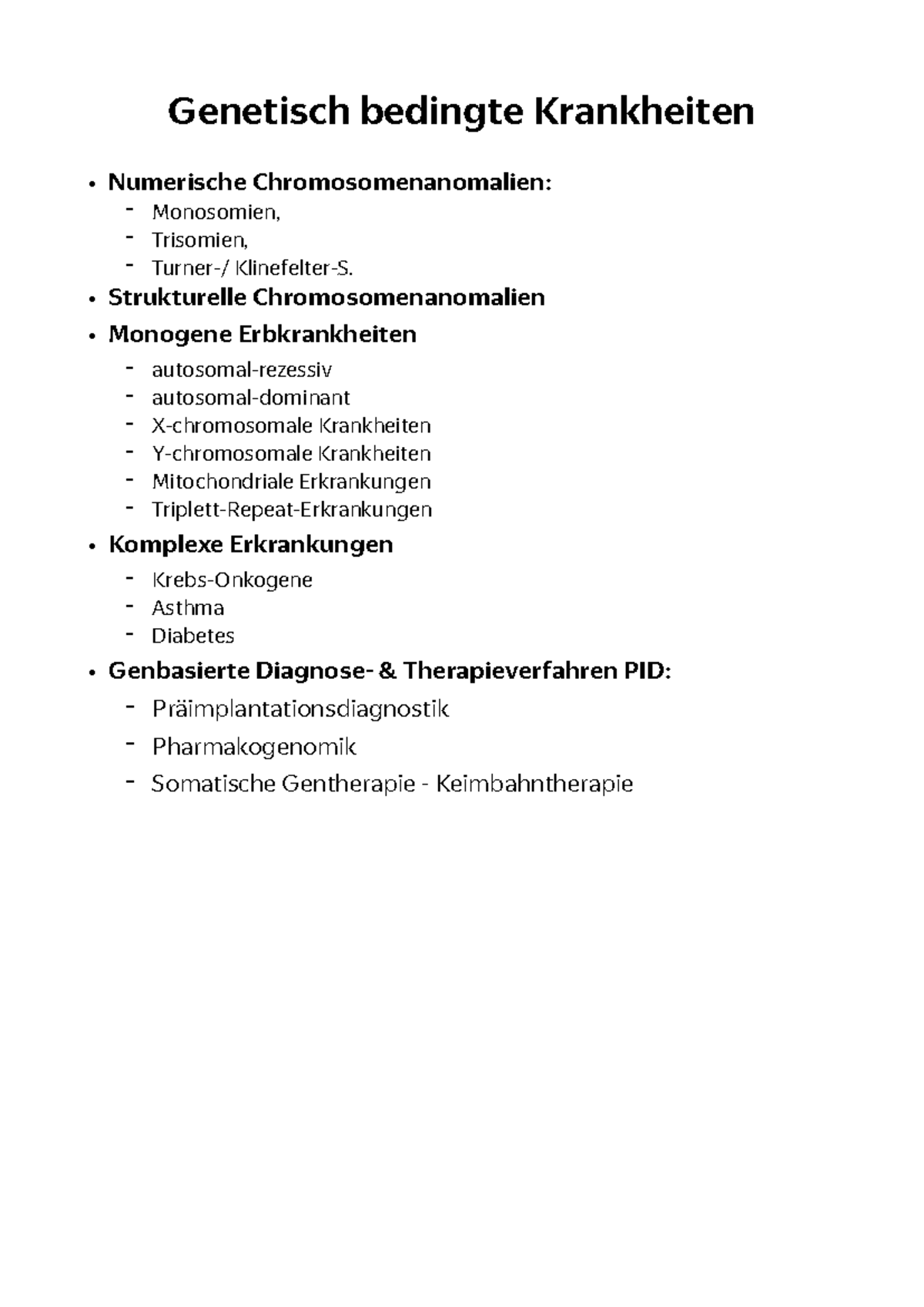Genetische Krankheiten: Chromosomenanomalien und Onkogene - Übersicht ...