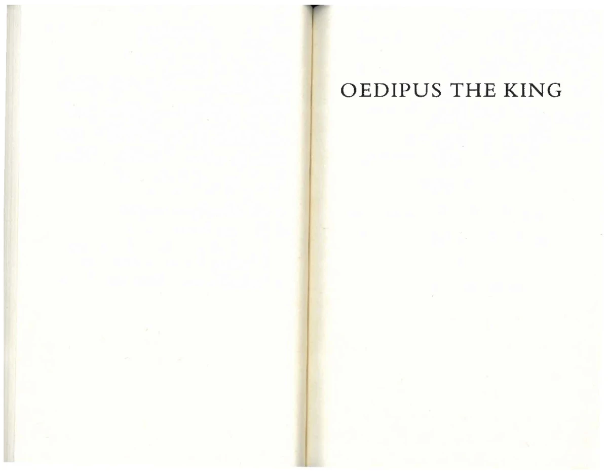 Oedipus the King: Full Text of Sophocles' Classic (Fagles Translation ...