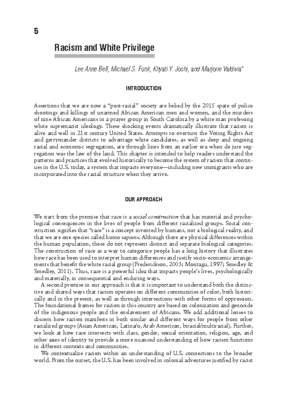 Workshop Design for Understanding Racism and White Privilege (Course ...