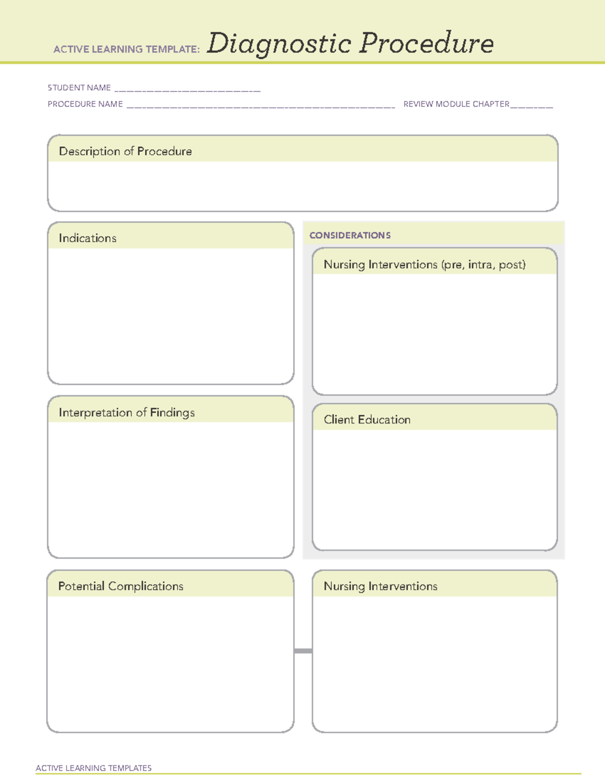 Diagnostic Procedure blank - 113 - ACTIVE LEARNING TEMPLATES Diagnostic ...